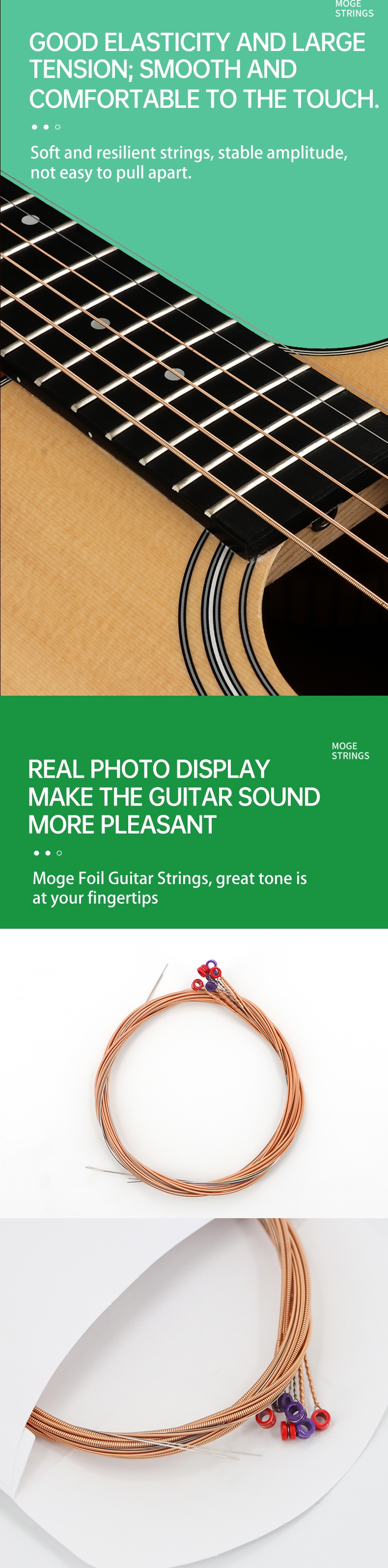 สายกีตาร์โปร่ง MOGE MC11 Acoustic Guitar Strings สต็อกแน่น พร้อมส่ง ...